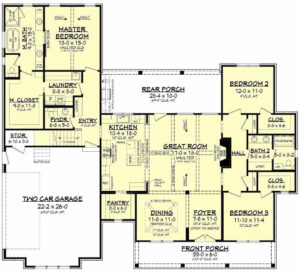 Single-Story, 3-Bedroom The Chelci Beautiful Exclusive Farmhouse Style ...