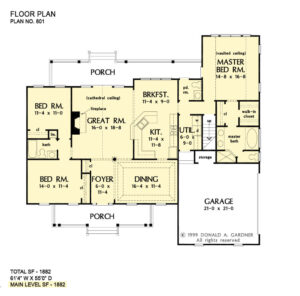 Single-Story, 3-Bedroom The Cartwright Classic Home With 2-Car Garage ...