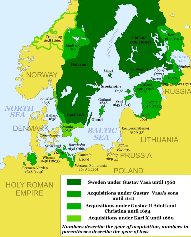 The Swedish Empire Expansion Map: How A Small Nordic Kingdom Became ...