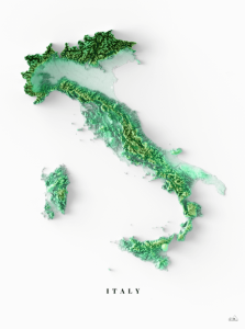 Italy Relief Map