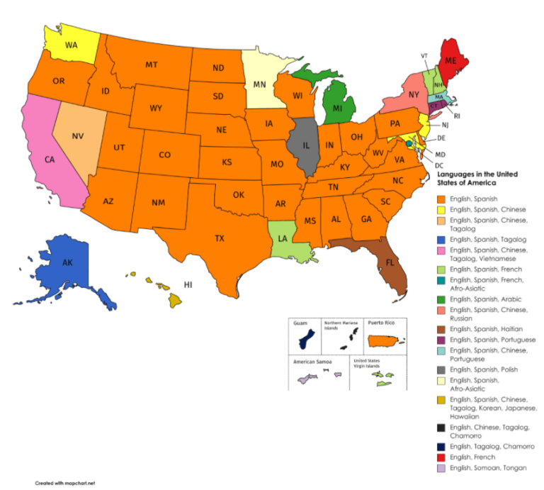 U.S. Spoken Languages Map